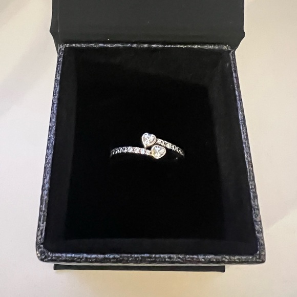 Pandora | Jewelry | Pandora Two Sparkling Hearts Ring | Poshmark